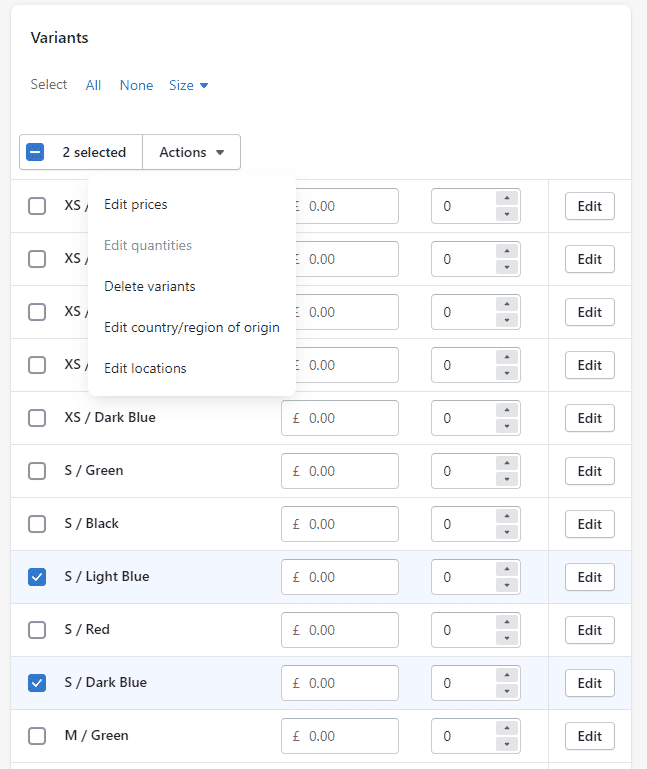 How to add variants in Shopify | OneTimePIM
